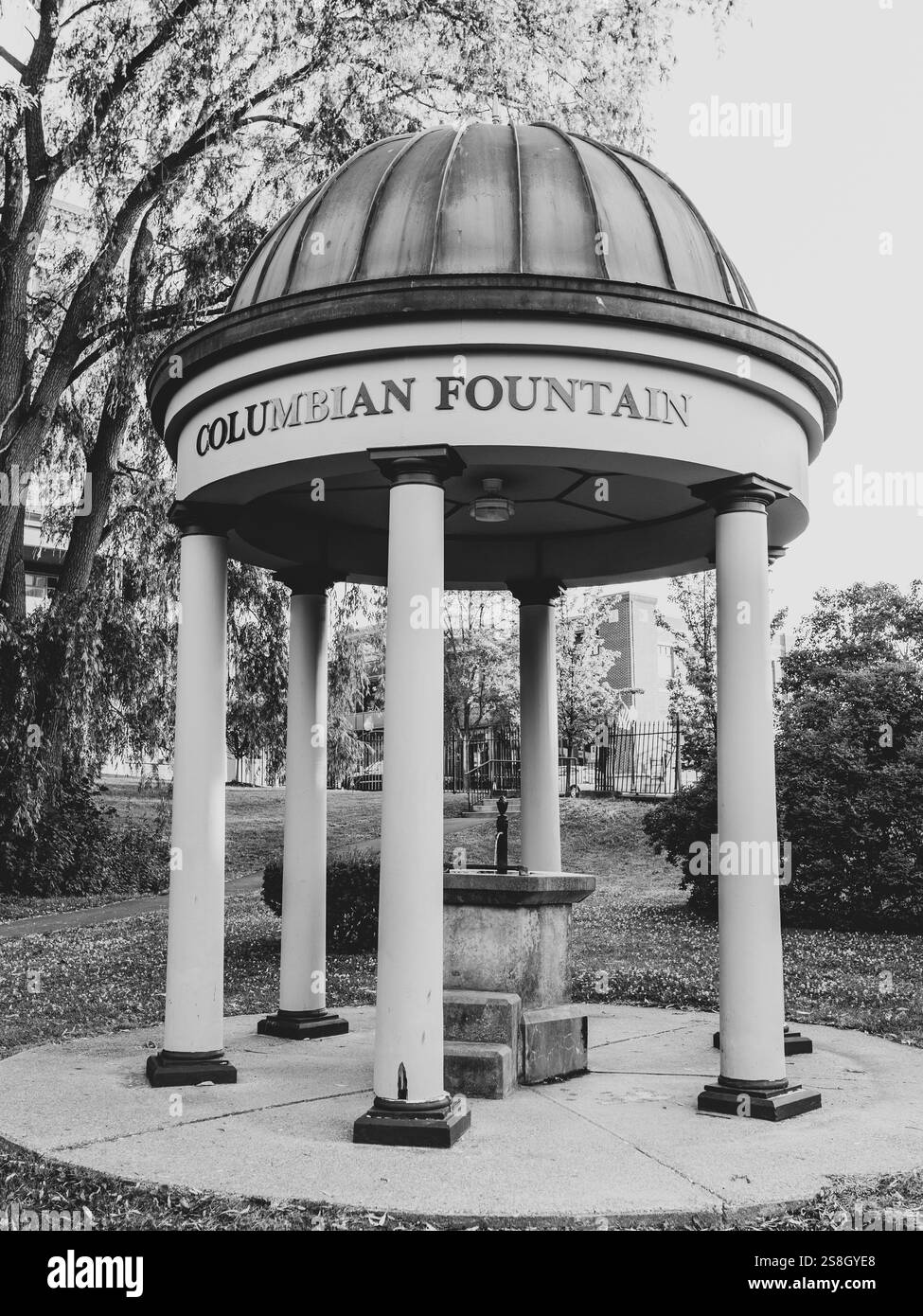 Columbian Fountain Spring Water Historic Congress Park Saratoga Springs ...