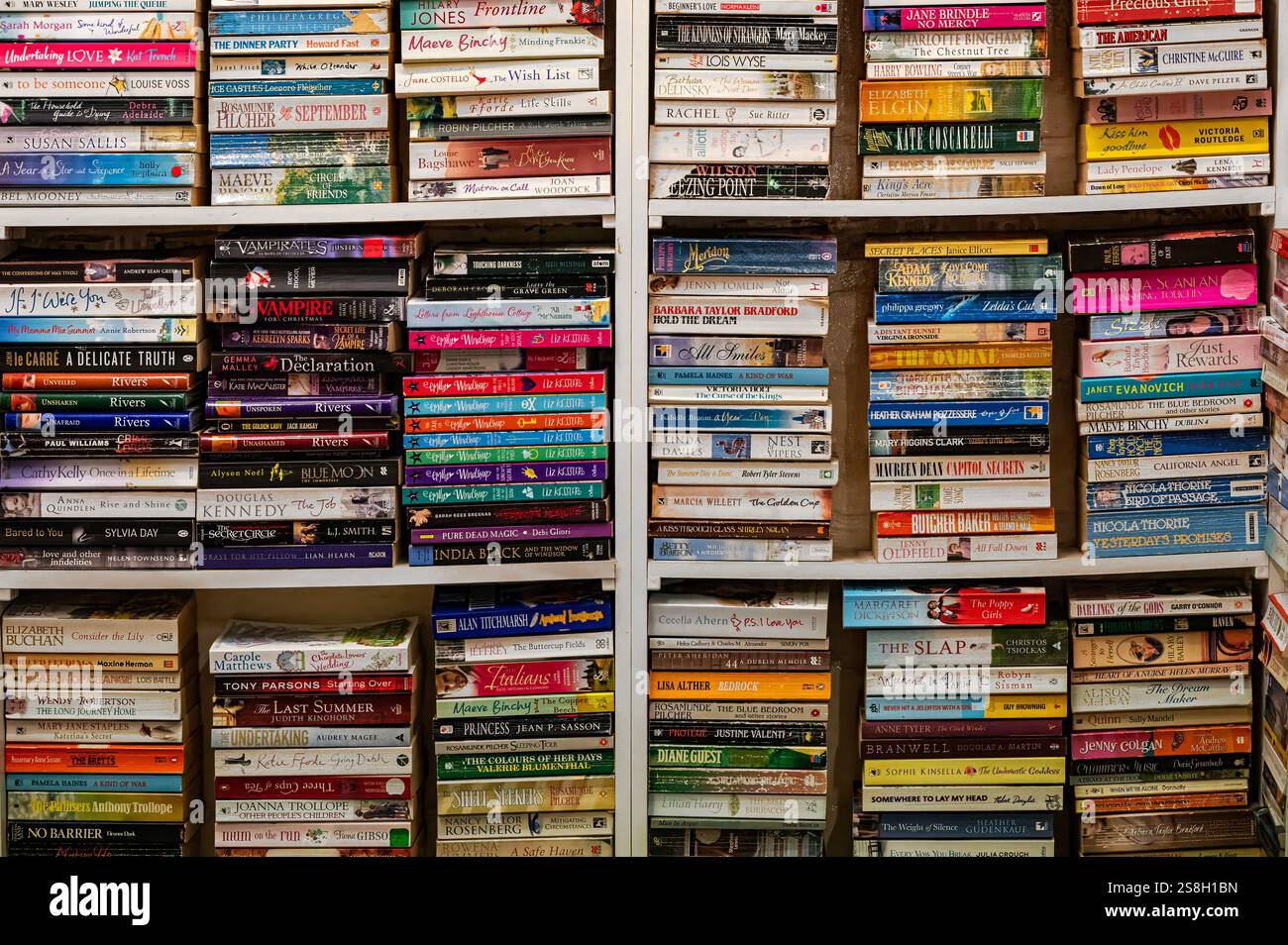 Selection of second hand books availabe in Barras Market Glasow Stock ...