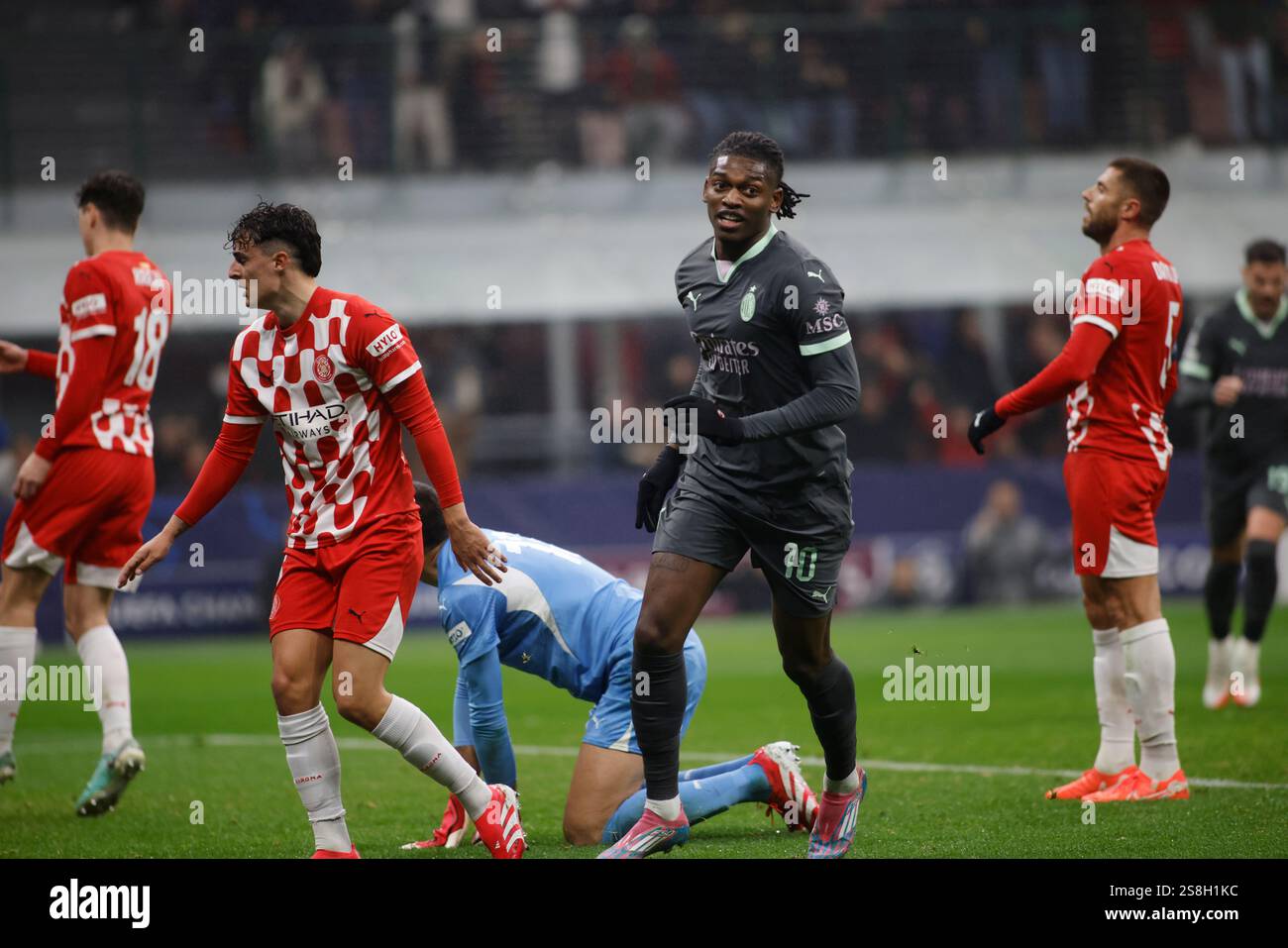 Milan, Italy. 22nd Jan, 2025. Rafel Leao of AC Milan celebrating after ...