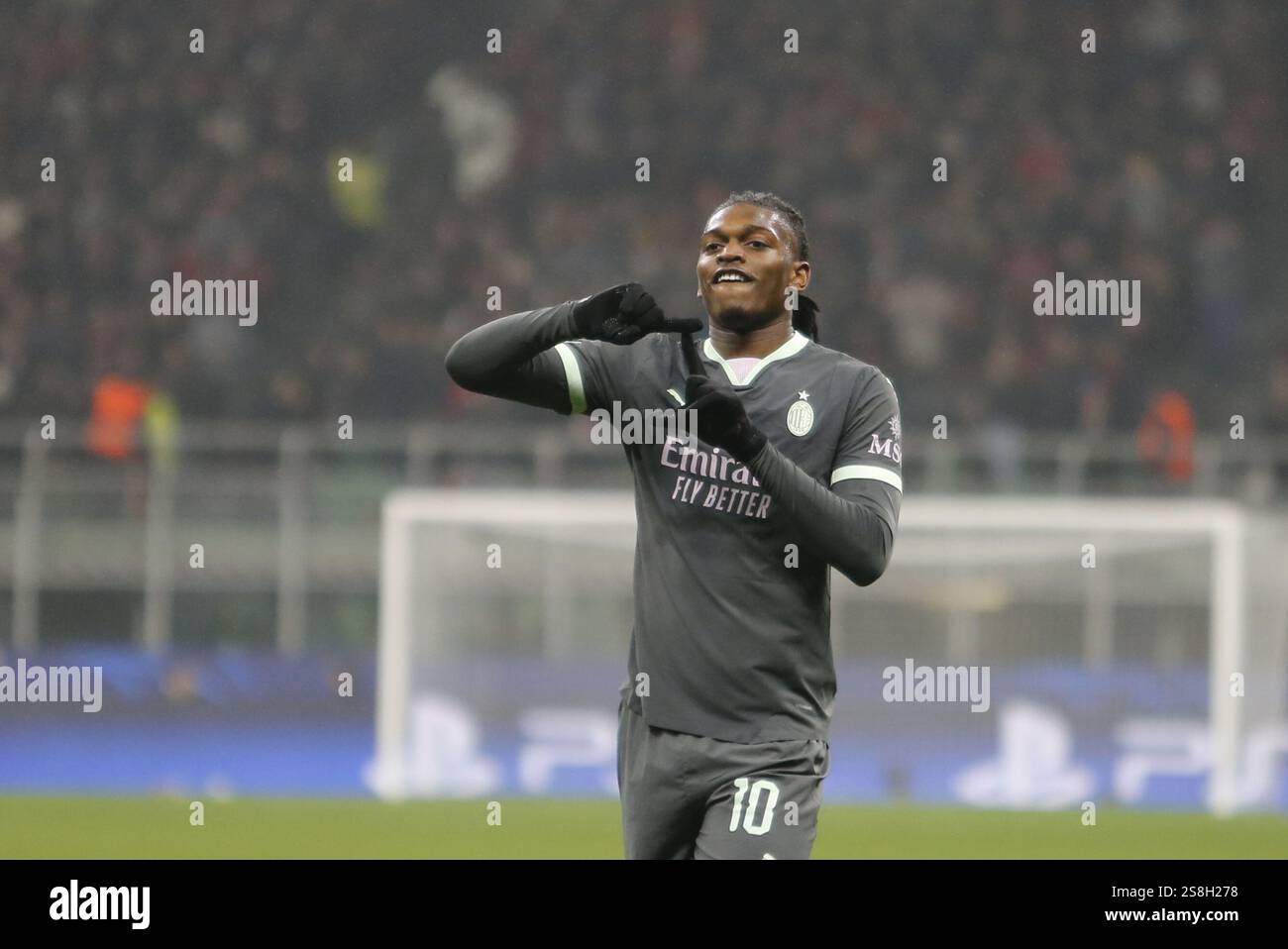 Milan, Italy. 22nd Jan, 2025. Rafel Leao of AC Milan celebrating after ...