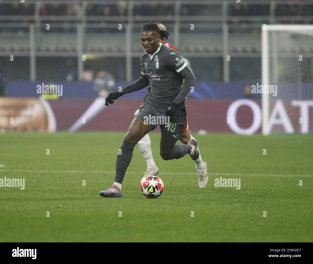 Milan, Italy. 22nd Jan, 2025. Rafel Leao of AC Milan during the Uefa ...