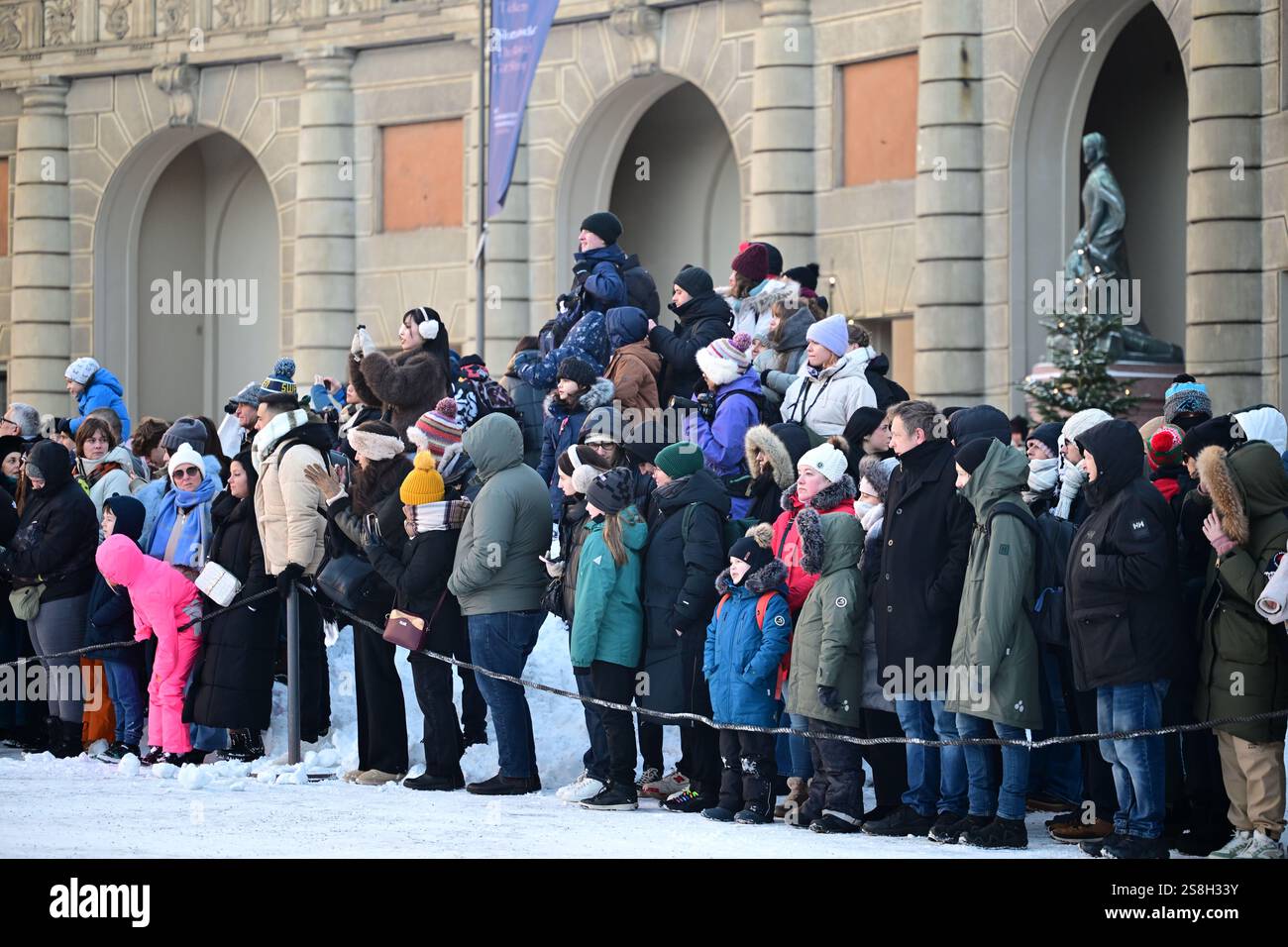 Stockholm, Uppland, Sweden. December 31 2024. Royal Guards Stock Photo ...