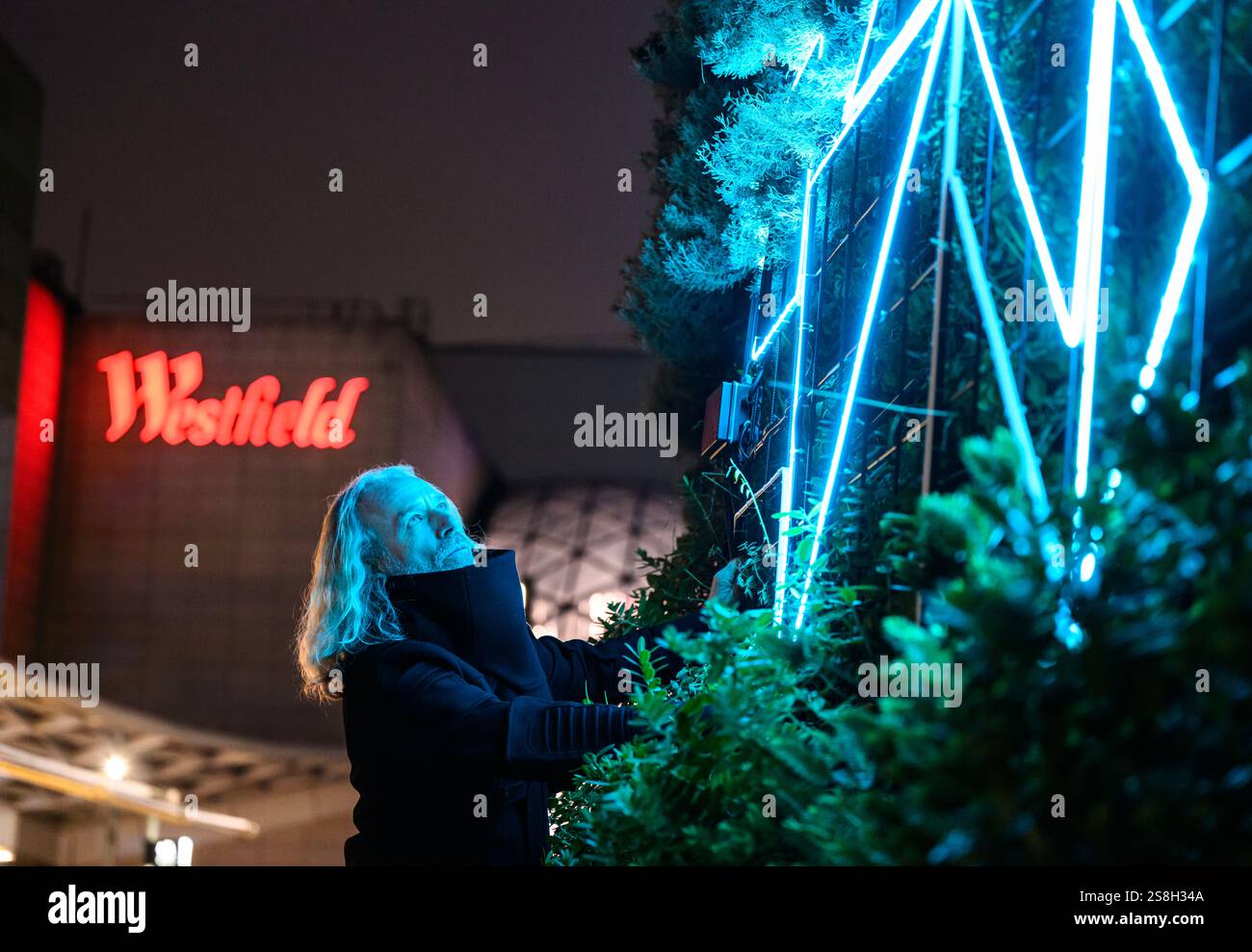 EDITORIAL USE ONLY Angelo Bonello with his artwork Tessellis at ...
