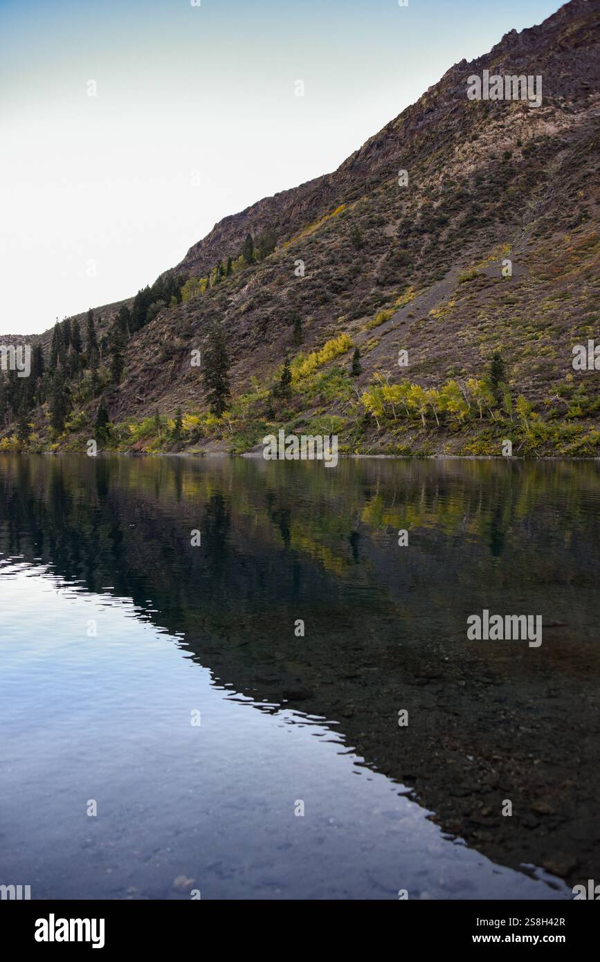 Mountain reflection on lake Stock Photo - Alamy