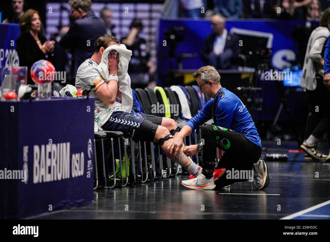 Fornebu 20250122. Norway's Sander Sagosen during the World Championship ...