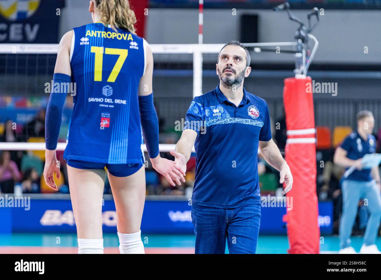 Firenze, Italy. 22nd Jan, 2025. Marco Gaspari (head coach of Savino Del ...