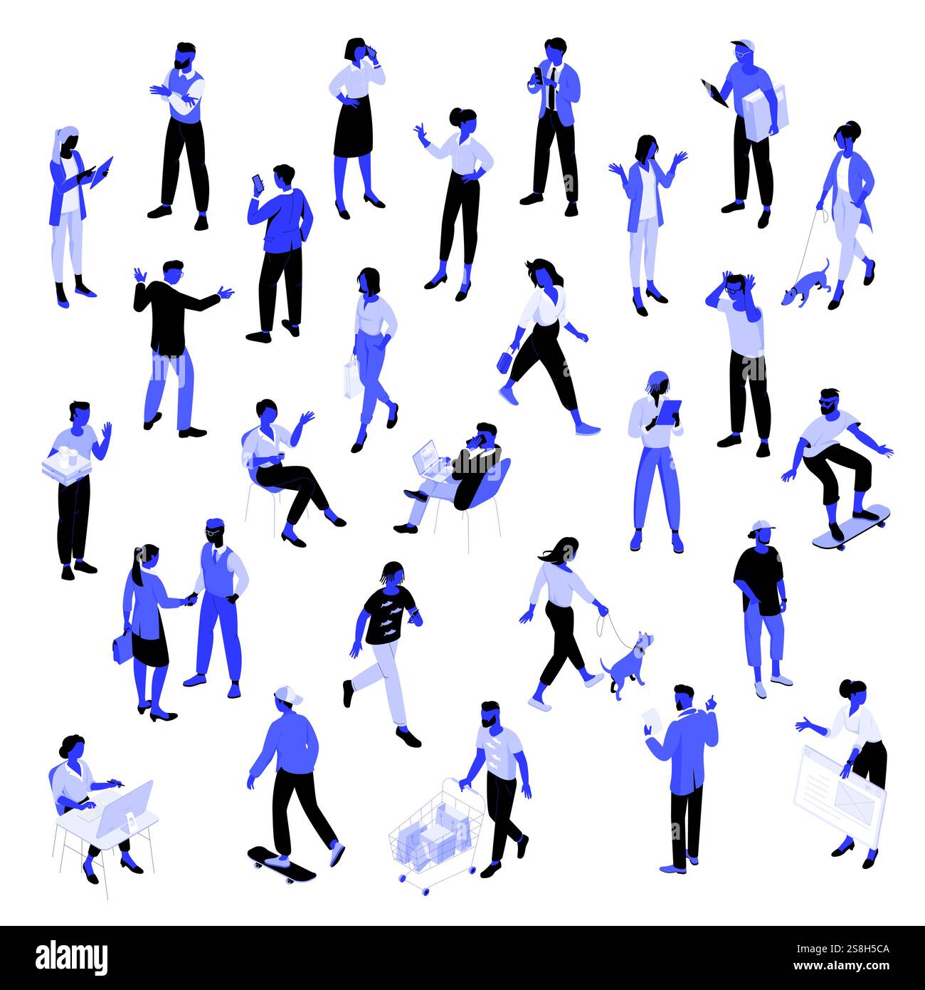 Business management isometric office hi-res stock photography and ...