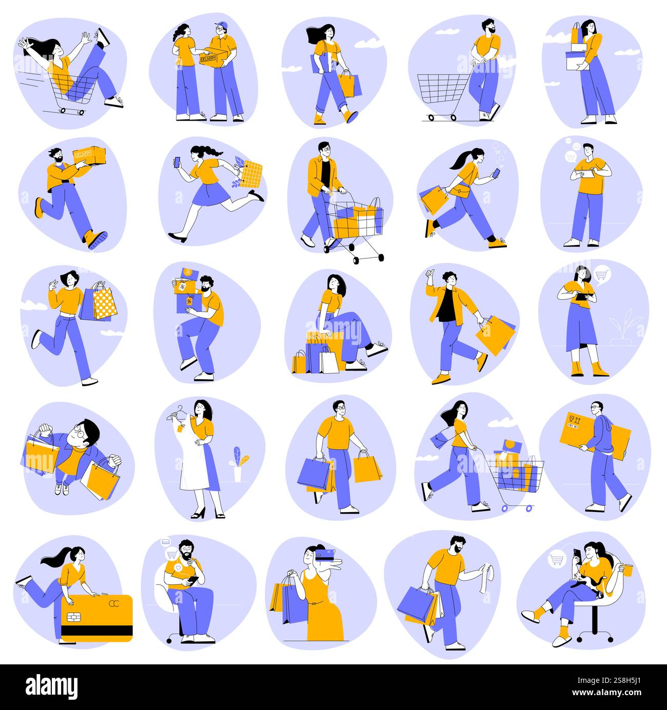 Big shopping in mall Stock Vector Images - Alamy