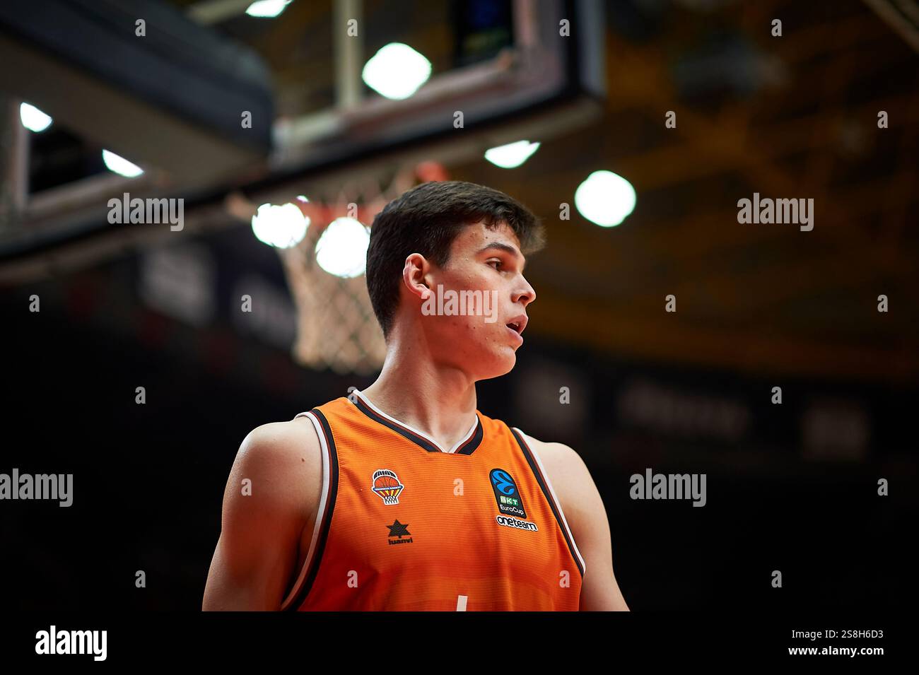 Jaime Pradilla of Valencia basket seen in action during the BKT Eurocup ...