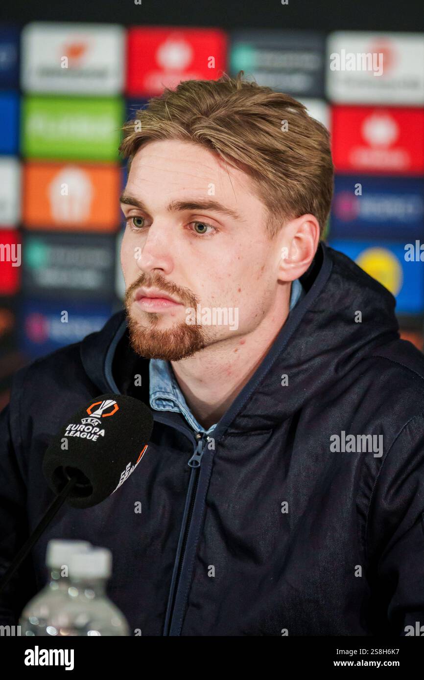 RIGA, Latvia. 22nd Jan, 2025. RIGA, LATVIA. Press conference of team ...