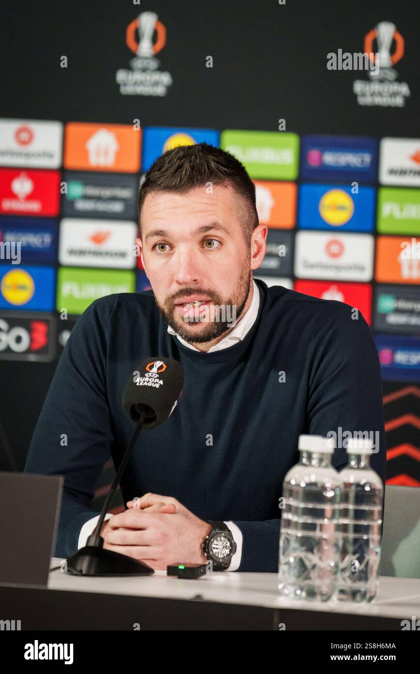 RIGA, Latvia. 22nd Jan, 2025. RIGA, LATVIA. Press conference of team ...