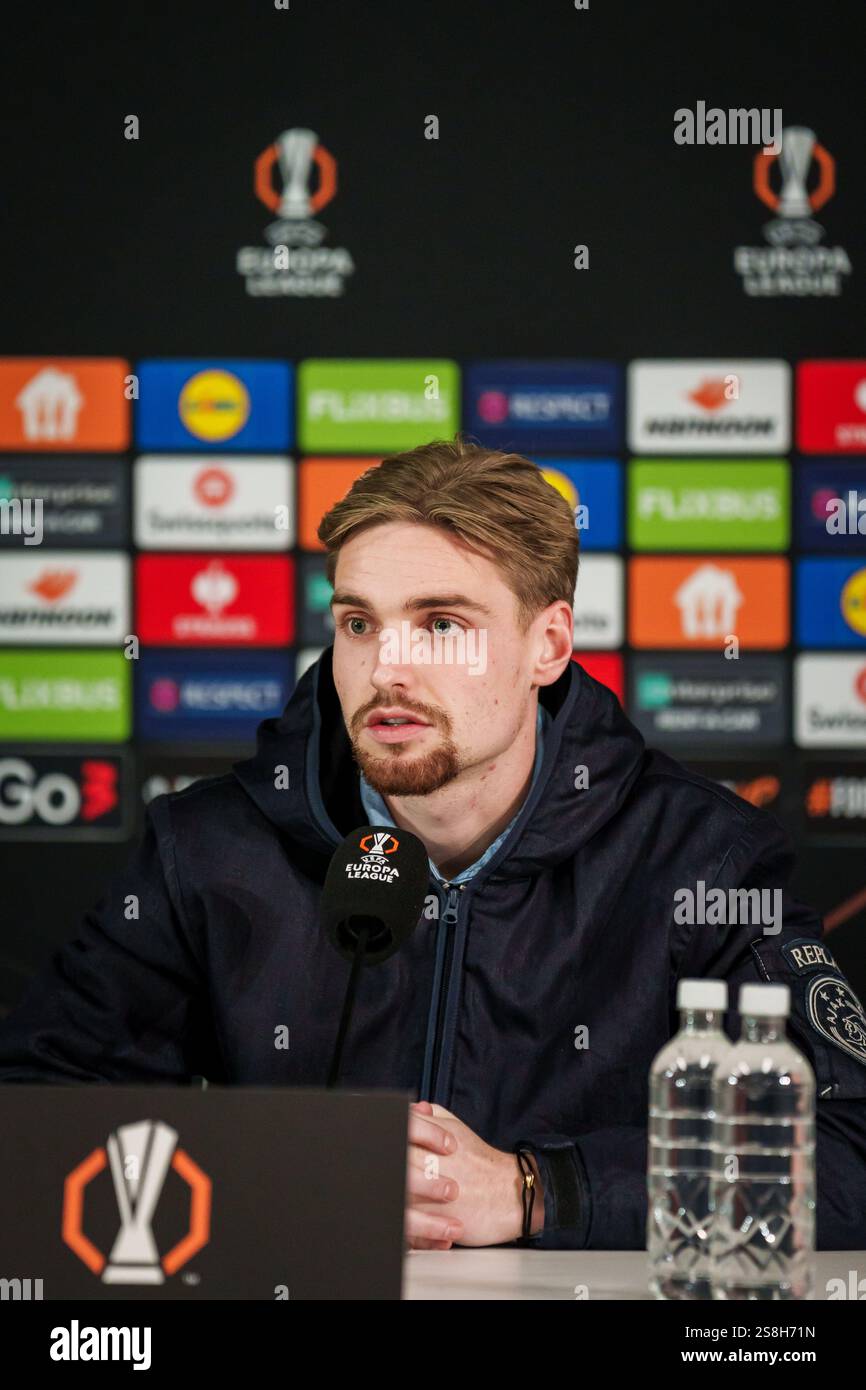 RIGA, Latvia. 22nd Jan, 2025. RIGA, LATVIA. Press conference of team ...