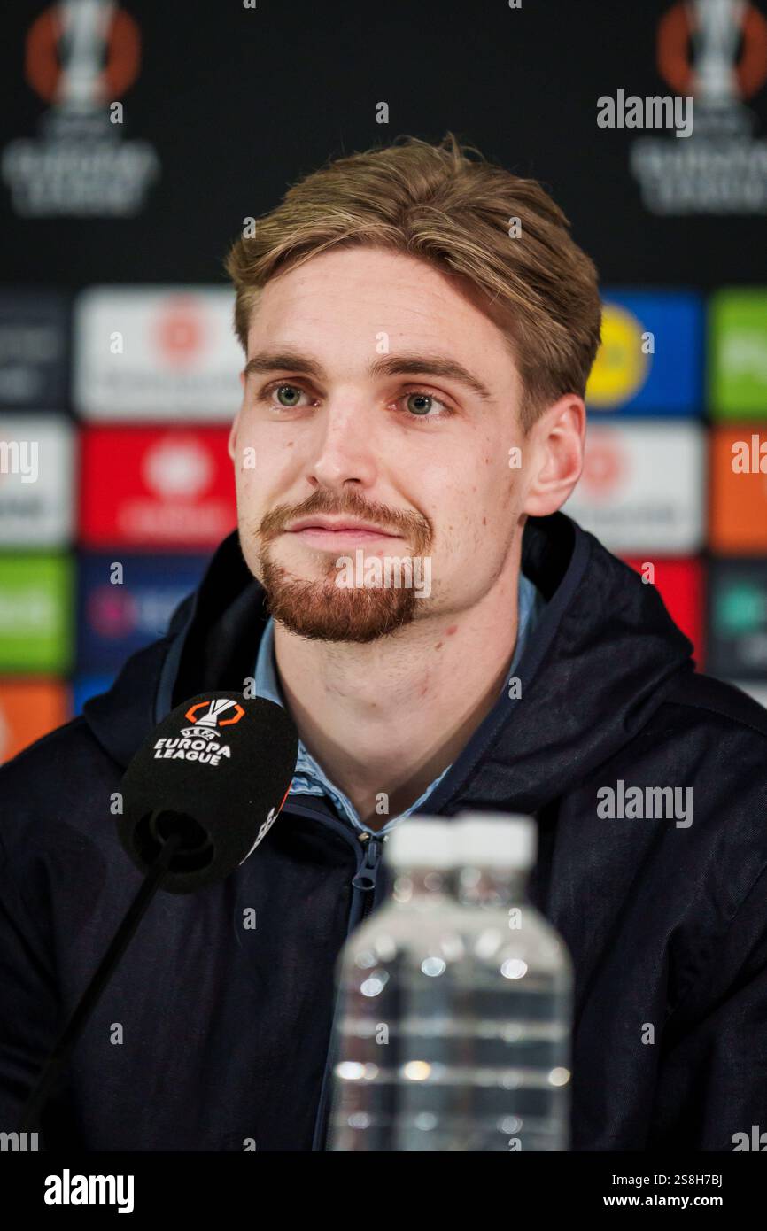 RIGA, Latvia. 22nd Jan, 2025. RIGA, LATVIA. Press conference of team ...