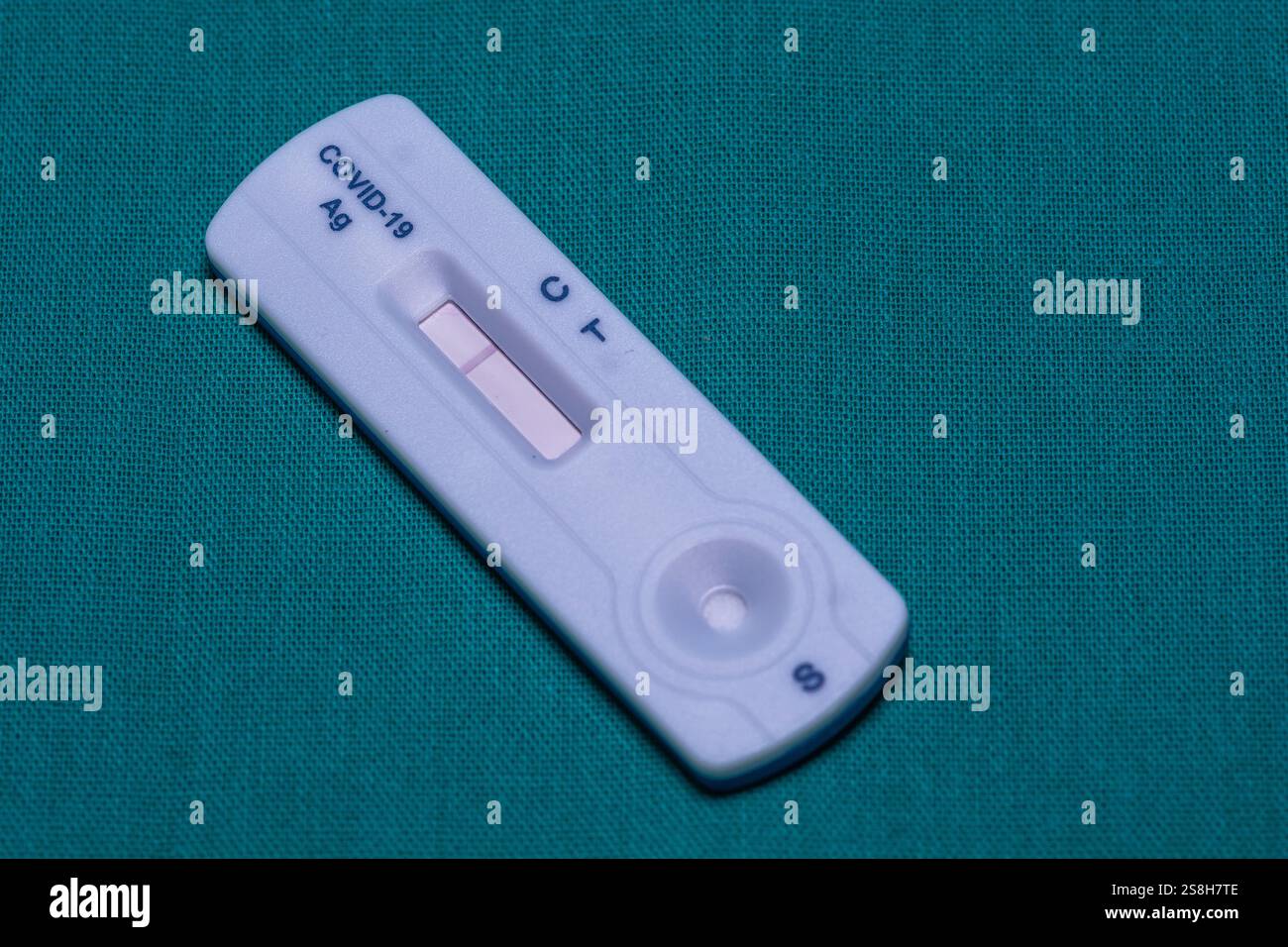 COVID-19 rapid antigen test with single control line Stock Photo - Alamy
