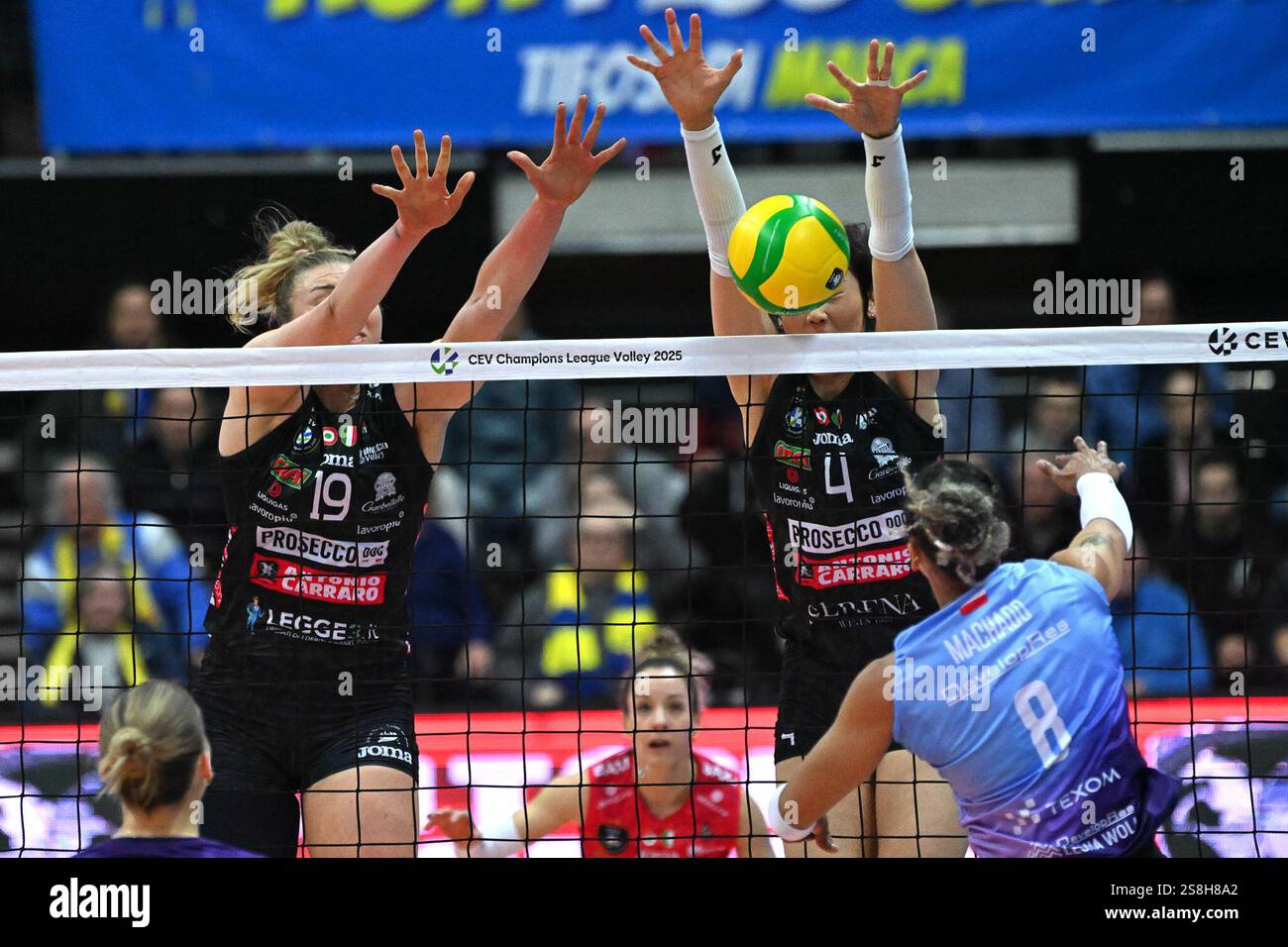 Villorba, Italy. 22nd Jan, 2025. Spike of Sabrina Machado ( KS ...