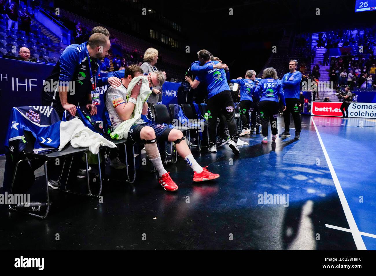 Fornebu 20250122. Norway's Sander Sagosen during the World Championship ...