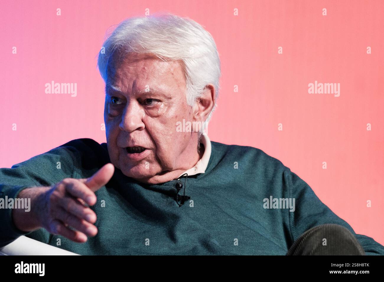 Former Prime Minister Felipe Gonzalez during the presentation of the ...