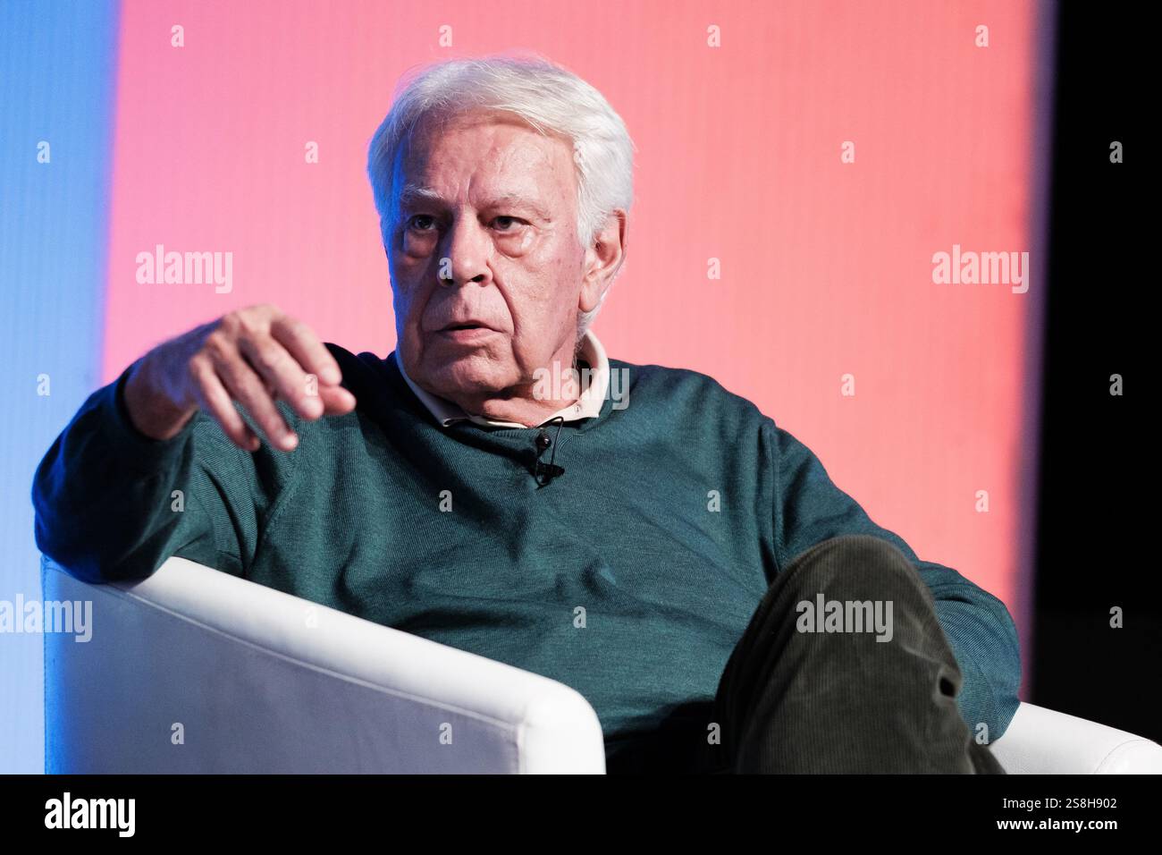Former Prime Minister Felipe Gonzalez during the presentation of the ...
