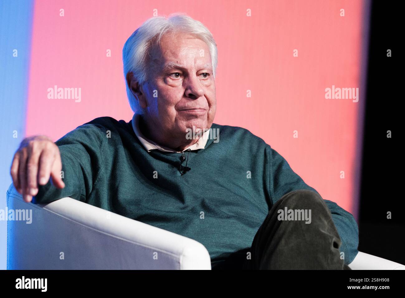 Former Prime Minister Felipe Gonzalez during the presentation of the ...