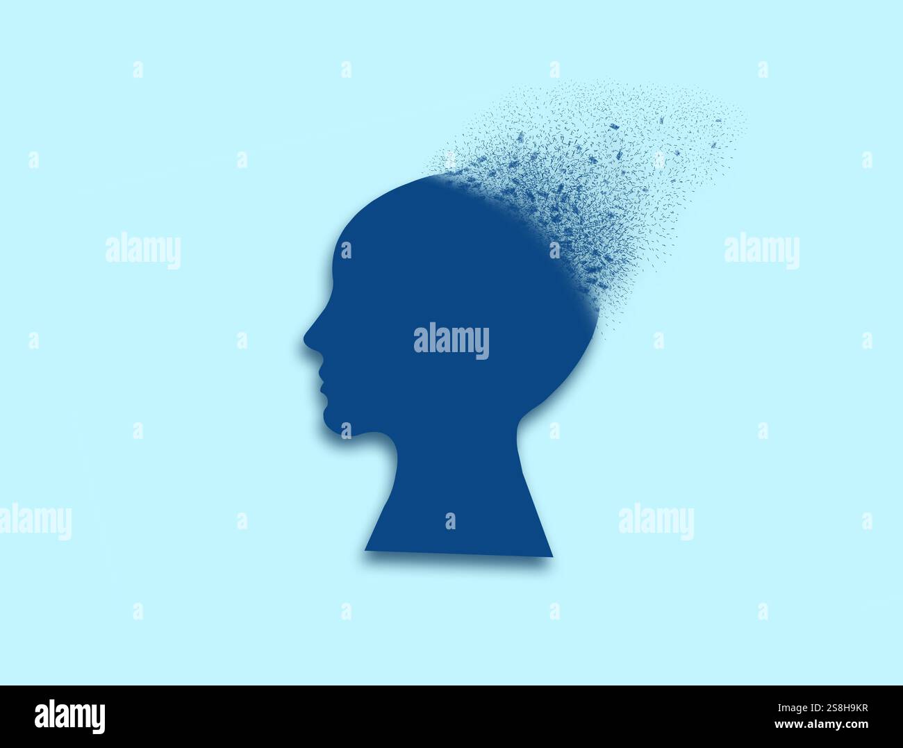 Personal communication. The head of a man connected to exterior by ...