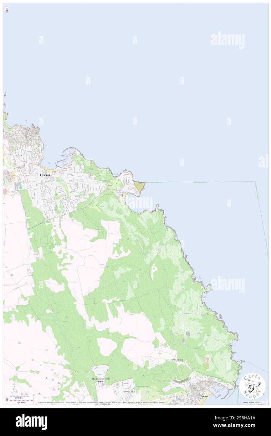 Cala de Mongo, , ES, Spain, Catalonia, N 42 6' 19'', N 3 10' 23'', map ...