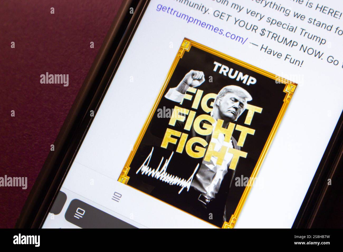 Mexico City, MEXICO - Jan 22 2025 : The $TRUMP logo is displayed on a ...