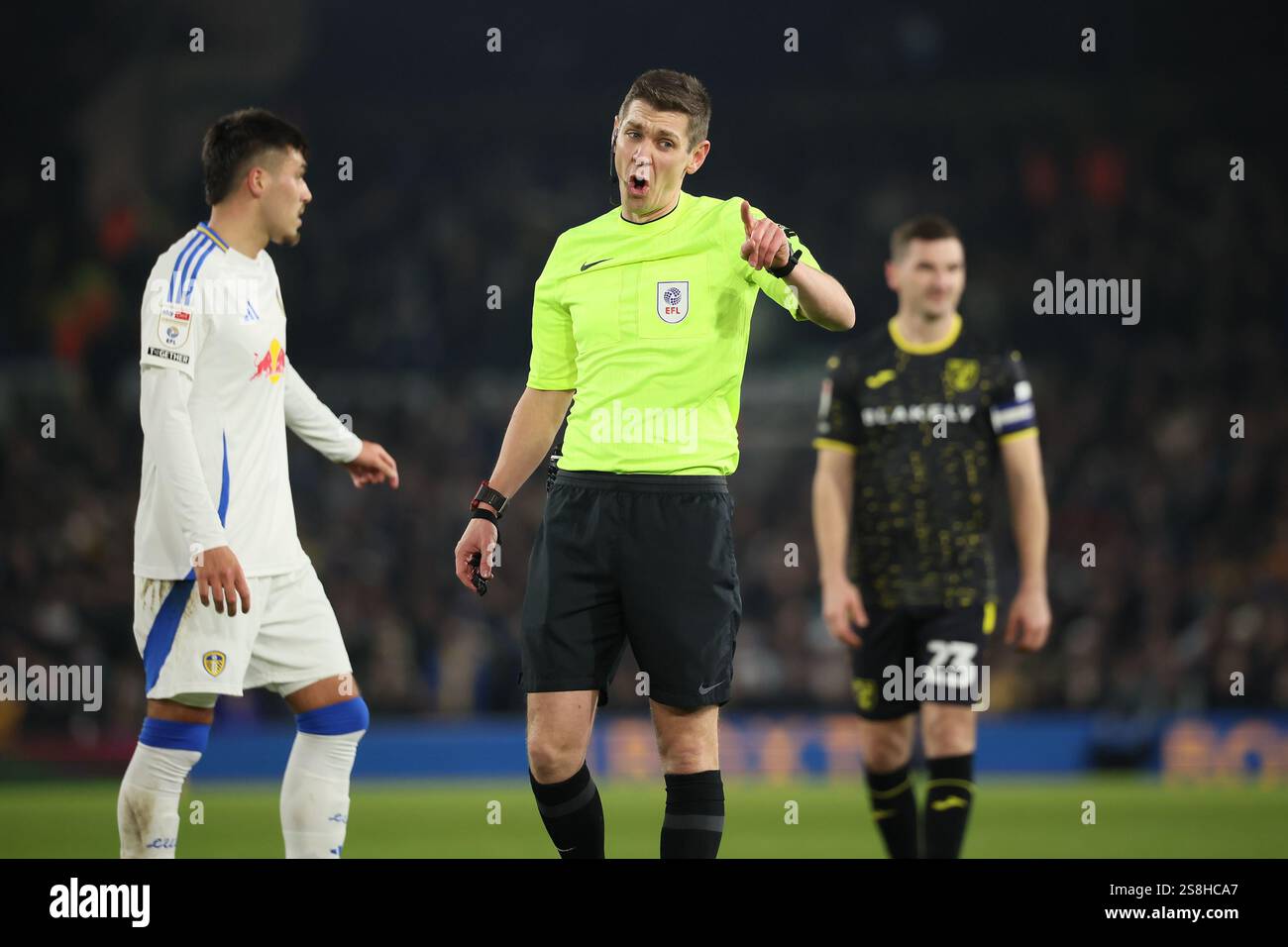 Matt Donohue, the match referee, during the Sky Bet Championship match ...
