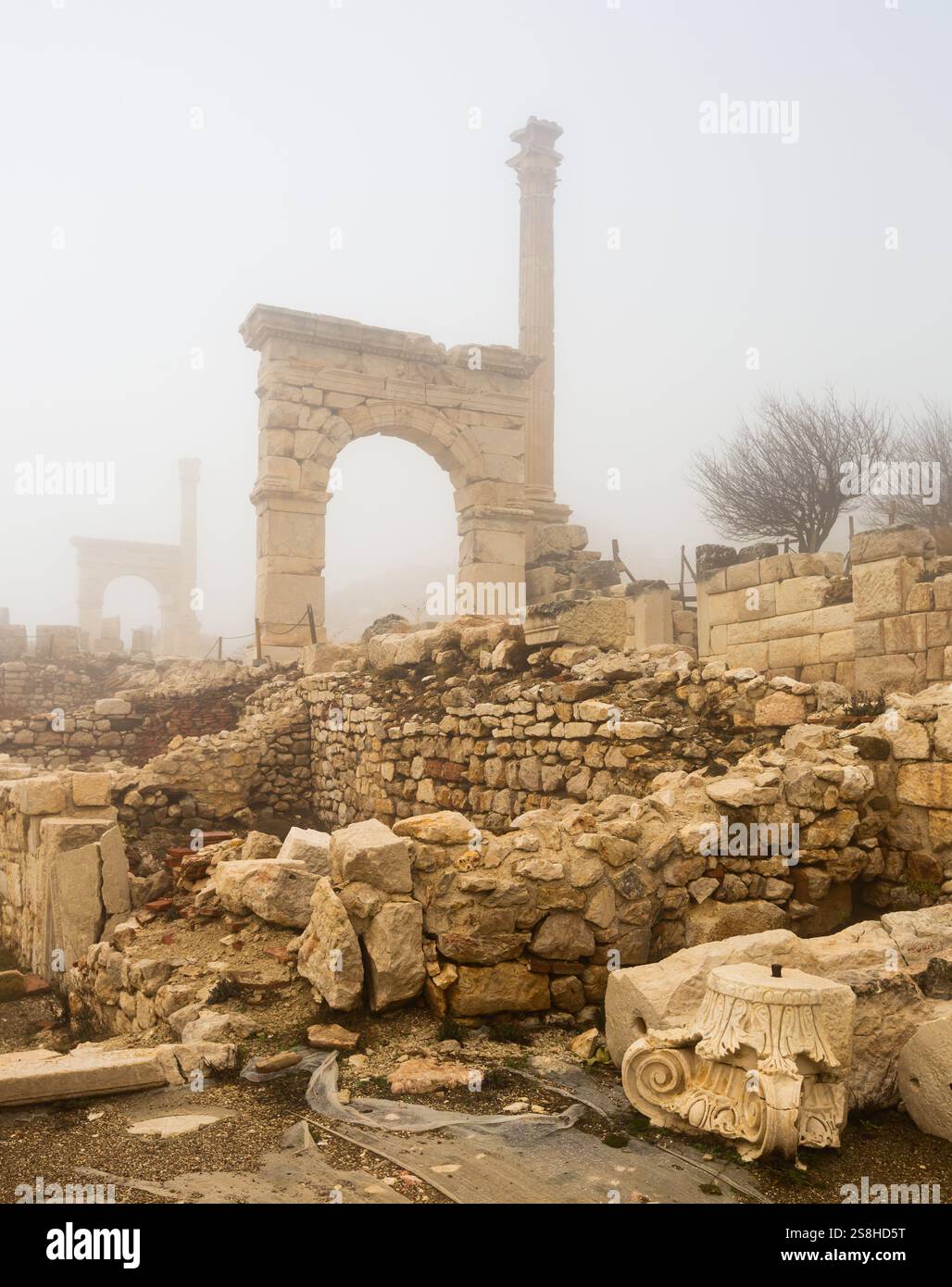 Honorific gate ruins in ancient Sagalassos Stock Photo - Alamy