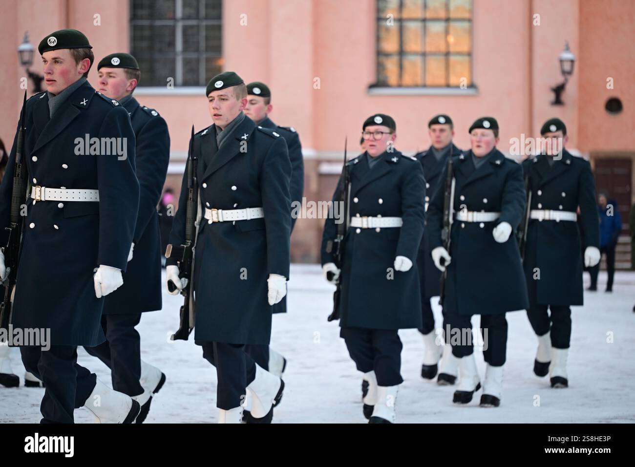 Stockholm, Uppland, Sweden. January 2 2025. Royal Guard Stock Photo - Alamy