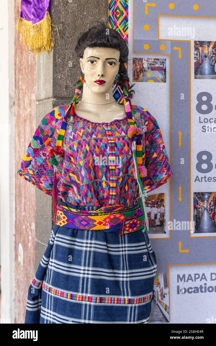 Antigua Guatemala, Sacatepequez, Guatemala. March 8, 2024. Mannequin in ...