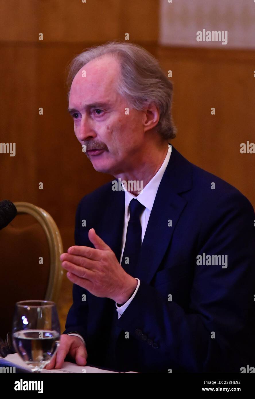 Damascus, Syria. 22nd Jan, 2025. Geir Pedersen, the United Nations ...