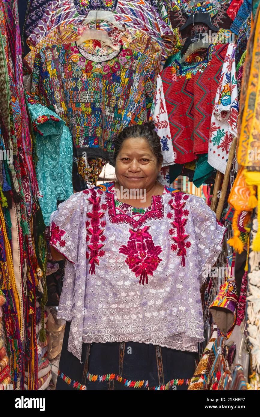 Antigua Guatemala, Sacatepequez, Guatemala. March 8, 2024. Woman ...