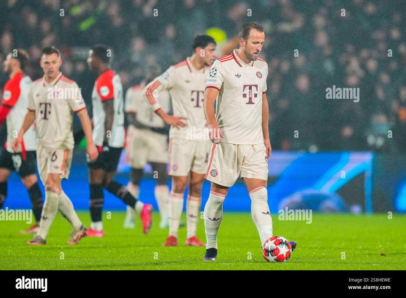 Bayern players react after Feyenoord's Ayase Ueda scoring his side's ...
