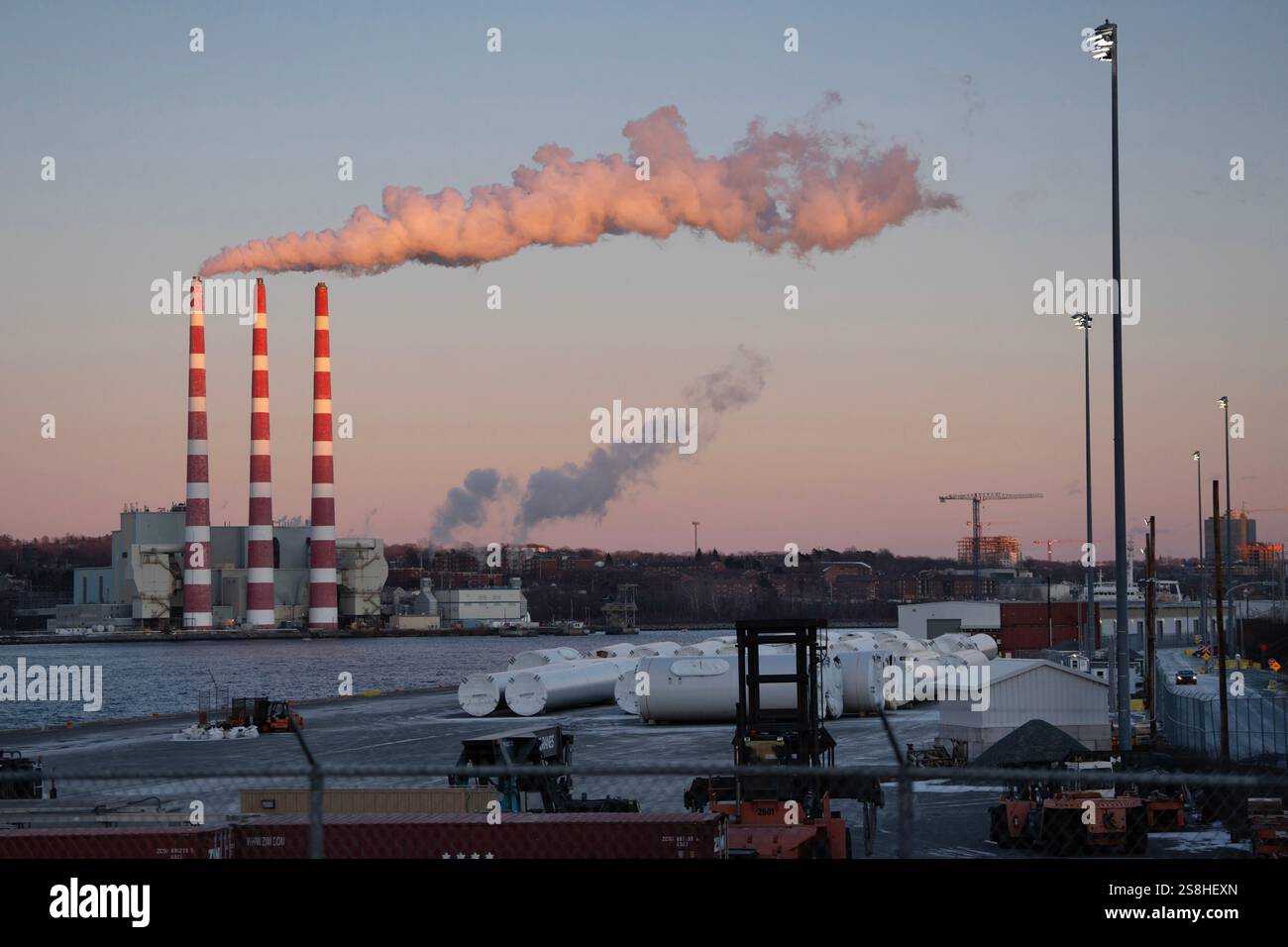 Halifax, Canada. 22nd Jan, 2025. The Tufts Cove Generating Station is ...