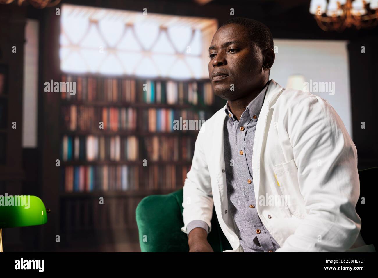 Worried sad man receiving psychological hi-res stock photography and ...