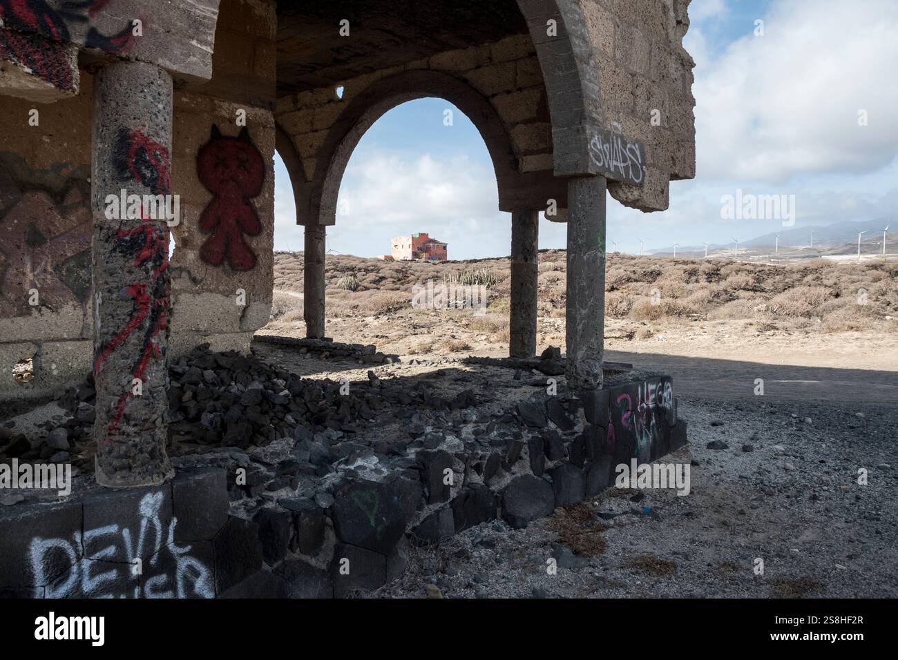 The abandoned ruins of the old leper colony in Abades Tenerife,Spain 08 ...