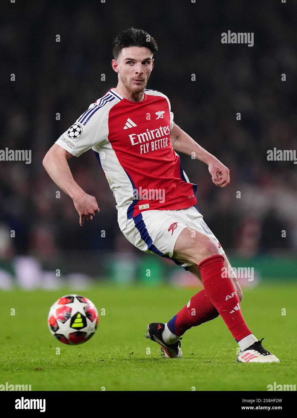 Arsenal's Declan Rice during the UEFA Champions League, league stage ...