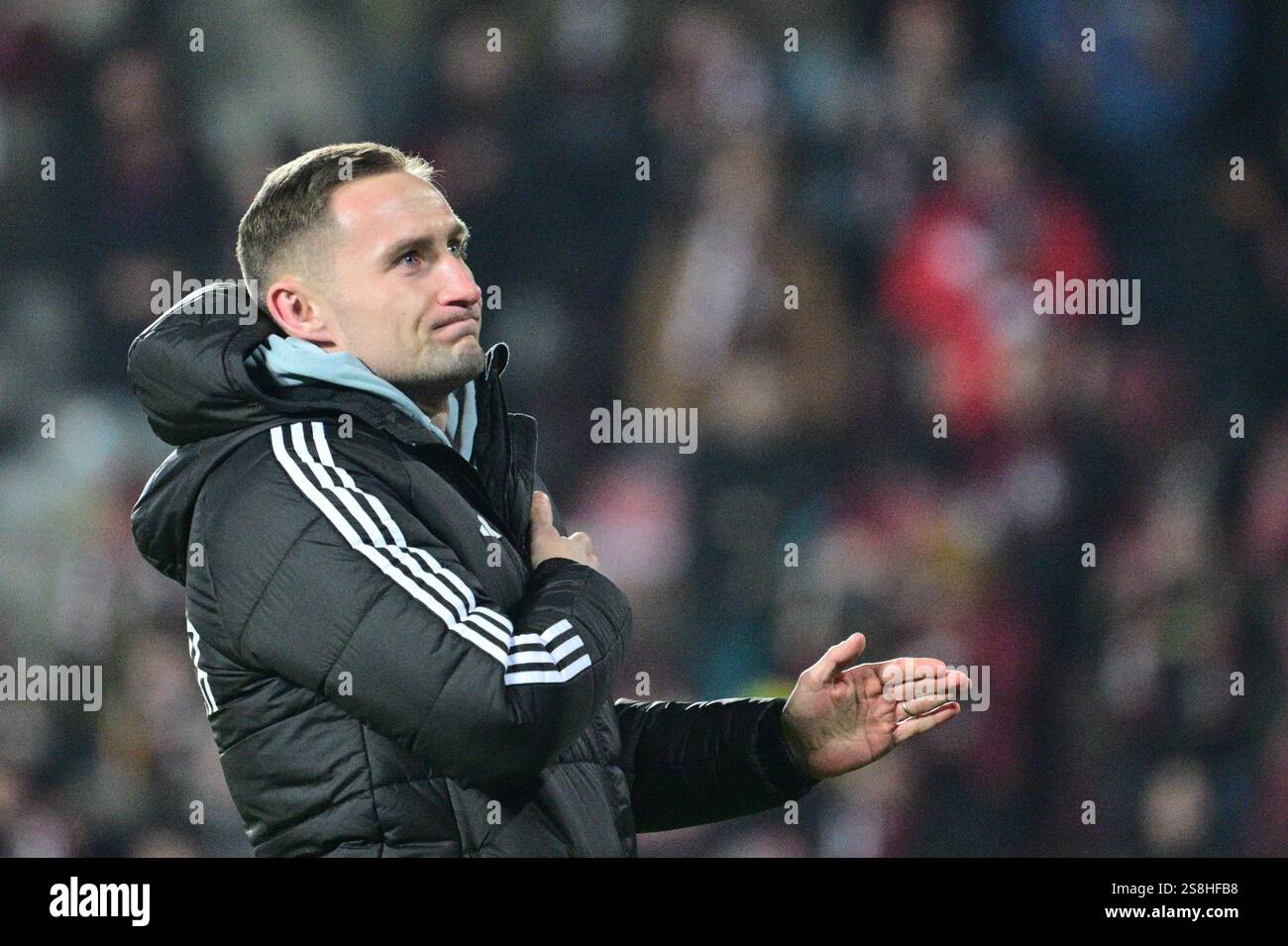 Prague, Czech Republic. 22nd Jan, 2025. Jan Kuchta of Sparta greets ...