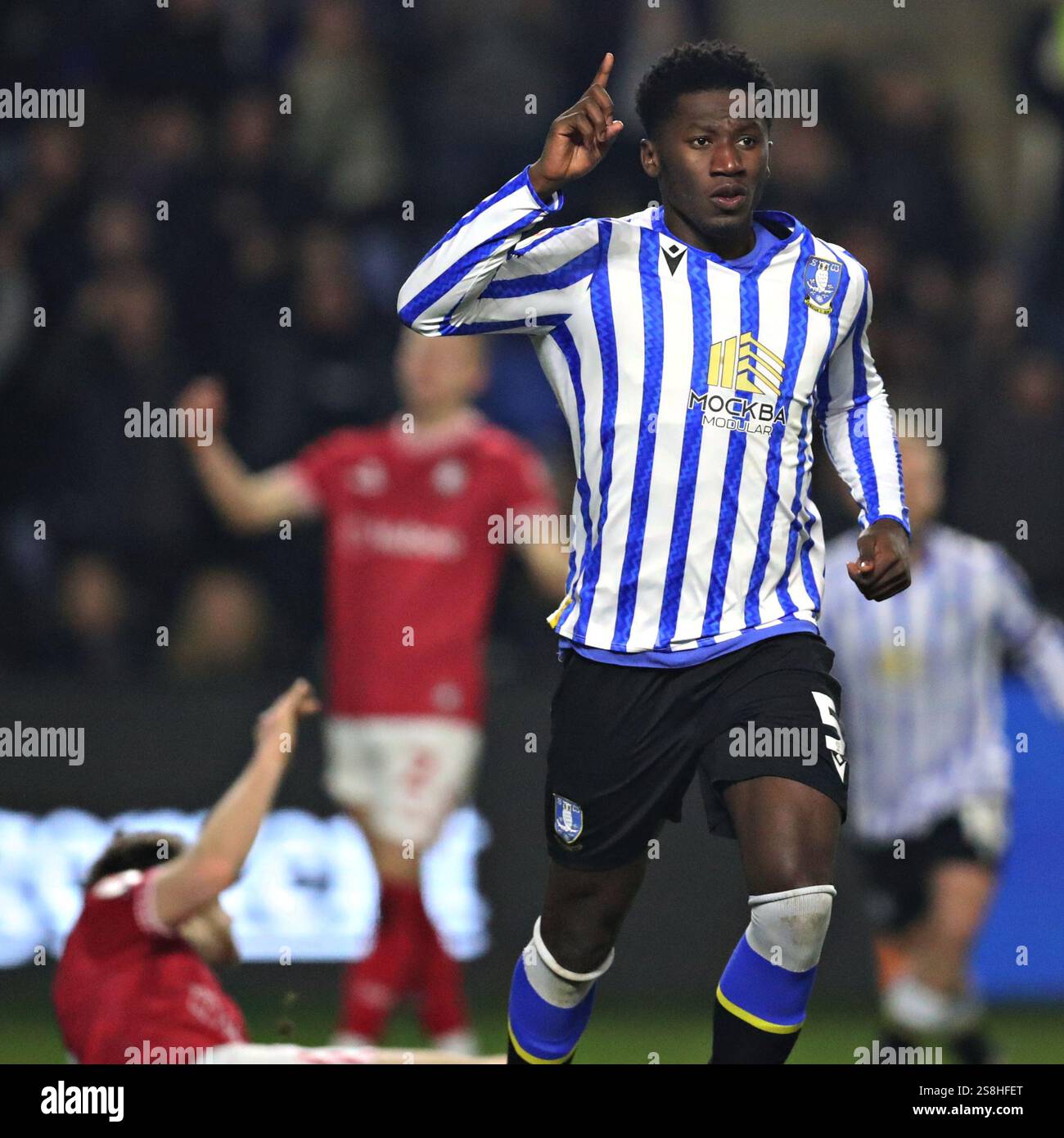 Sheffield, UK. 22nd Jan, 2025. Di'Shon Bernard of Sheffield Wednesday ...