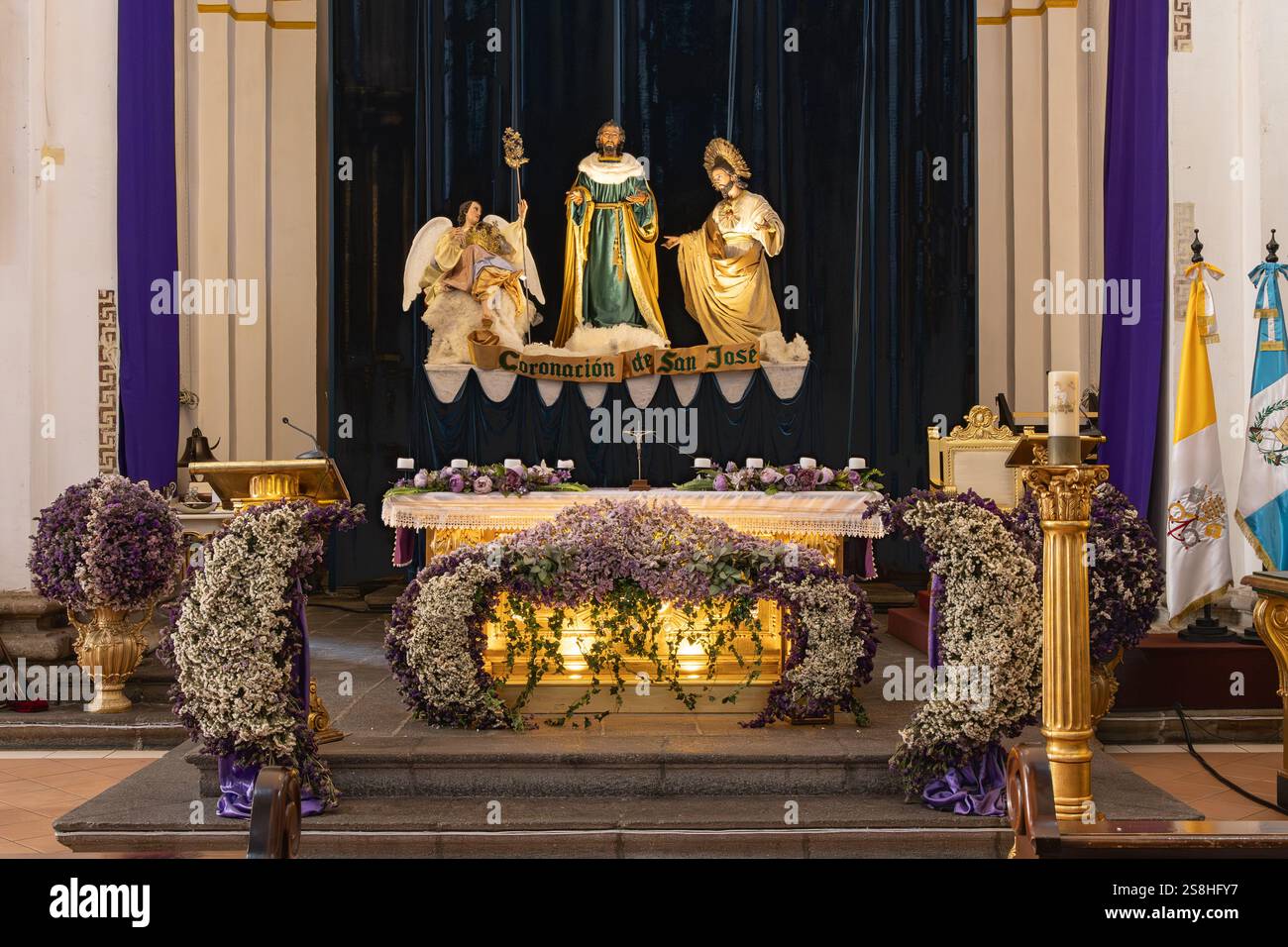 Antigua Guatemala, Sacatepequez, Guatemala. March 9, 2024. Altar ...