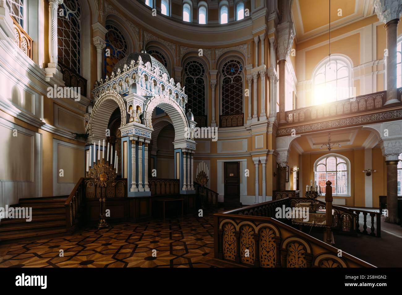 Interior of synagogue in Saint-Petersburg, Russia, November 5, 2024 ...