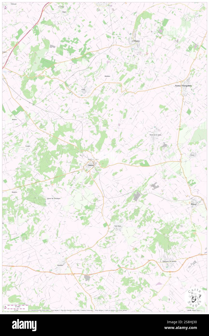 Sineu, Illes Balears, ES, Spain, Balearic Islands, N 39 38' 38'', N 3 0 ...