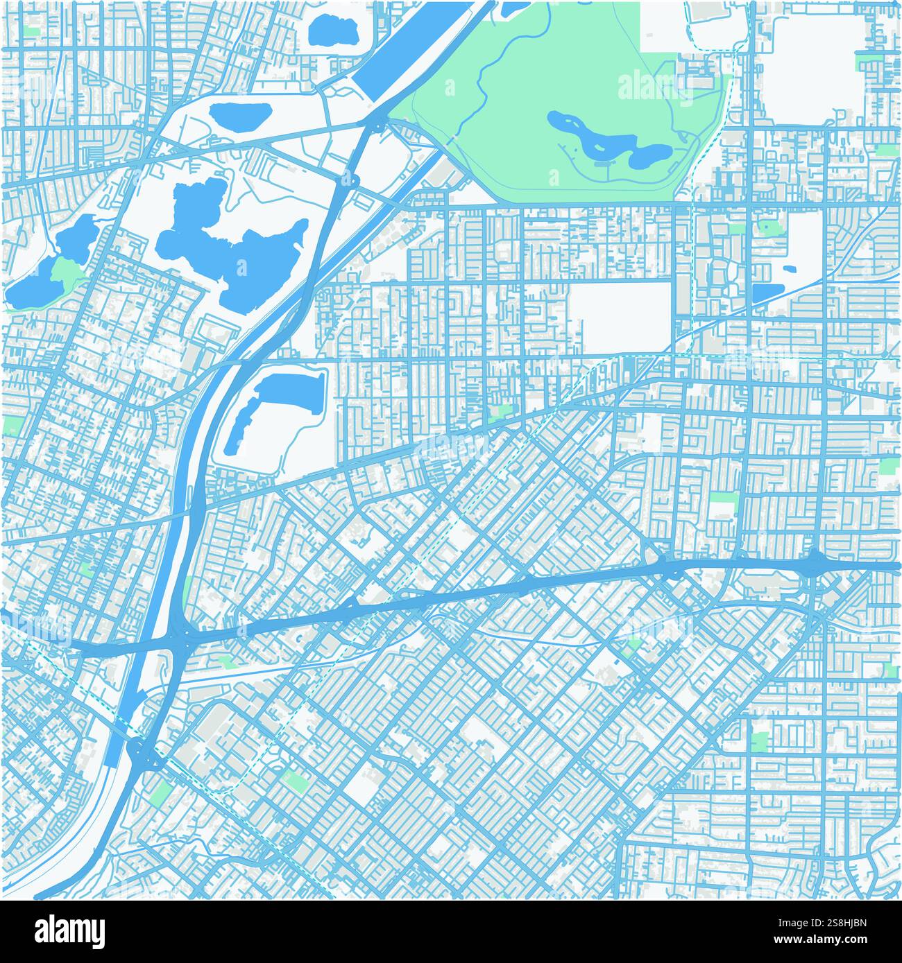 Map of baldwin park Stock Vector Images - Alamy