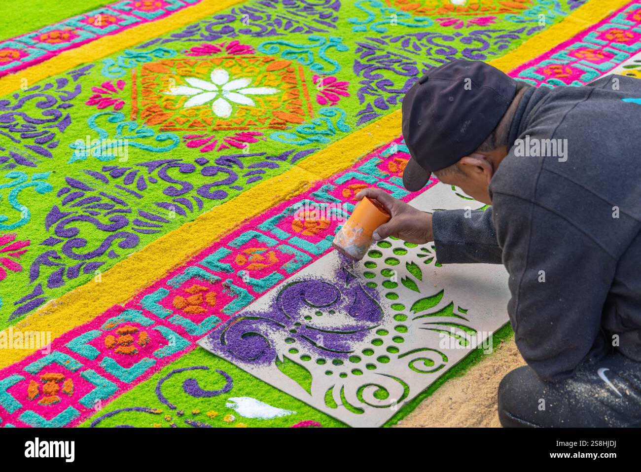 Antigua Guatemala, Sacatepequez, Guatemala. March 10, 2024. Creating ...