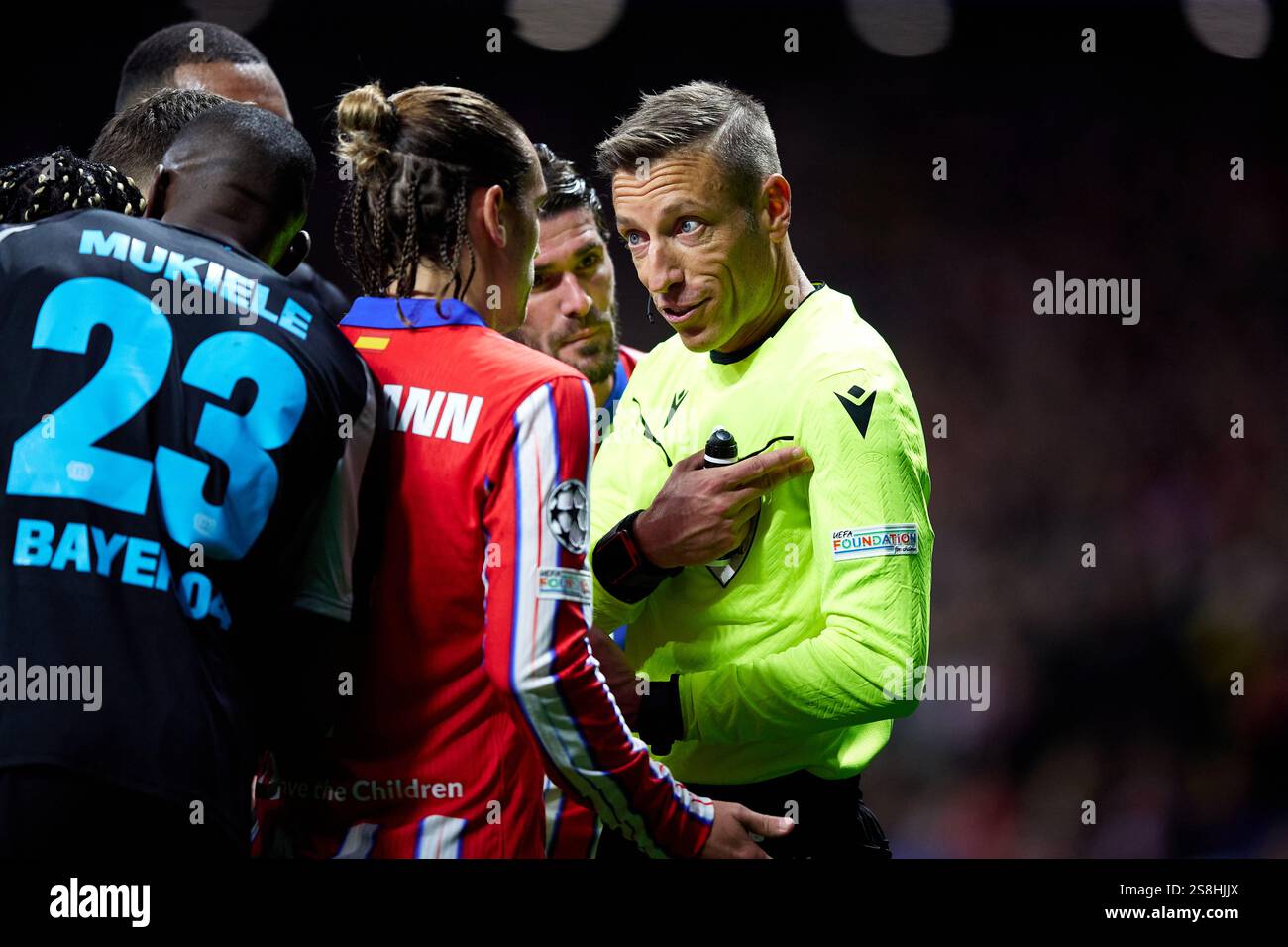 MADRID, SPAIN - JANUARY 21: Referee Davide Massa during the UEFA ...
