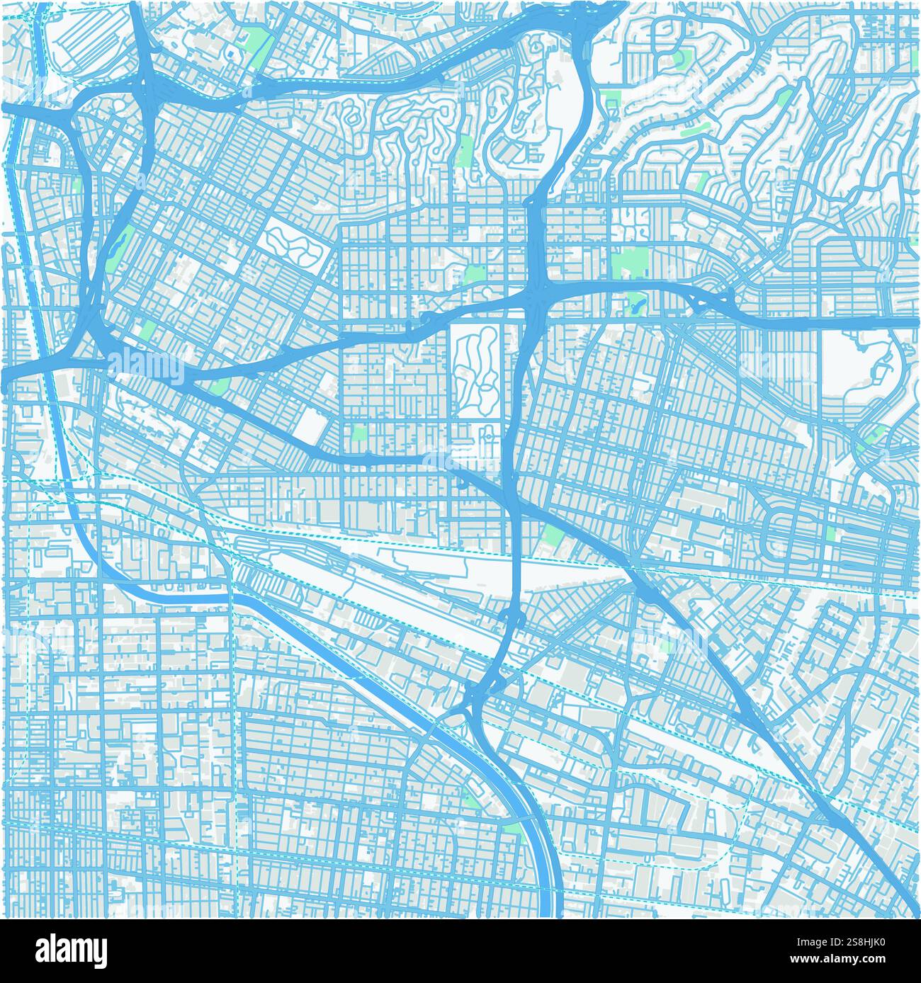 Map of east los angeles hi-res stock photography and images - Alamy