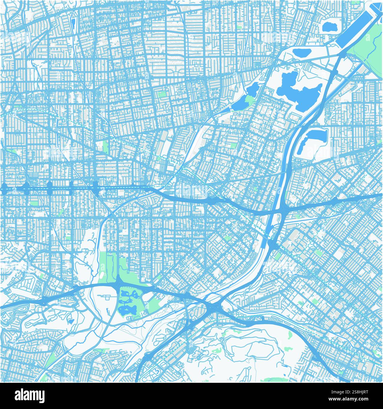 Map of el monte Stock Vector Images - Alamy