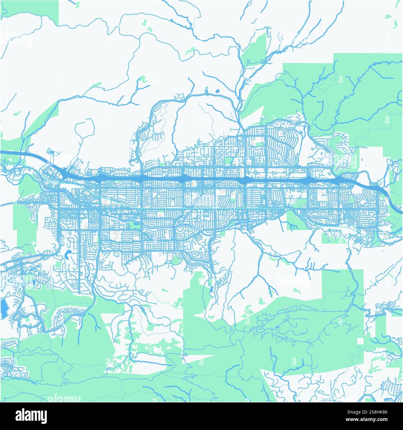 Map of simi valley hi-res stock photography and images - Alamy