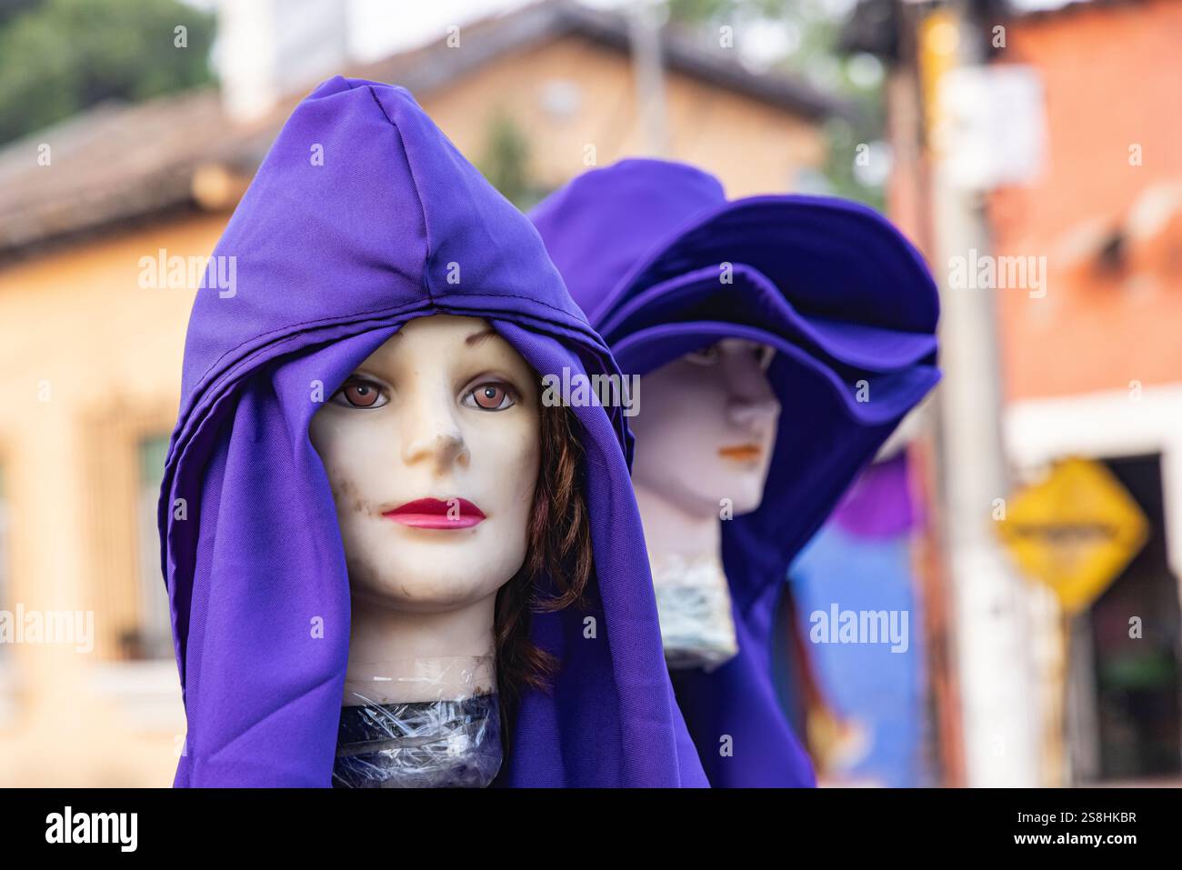 Antigua Guatemala, Sacatepequez, Guatemala. March 10, 2024. Mannequins ...