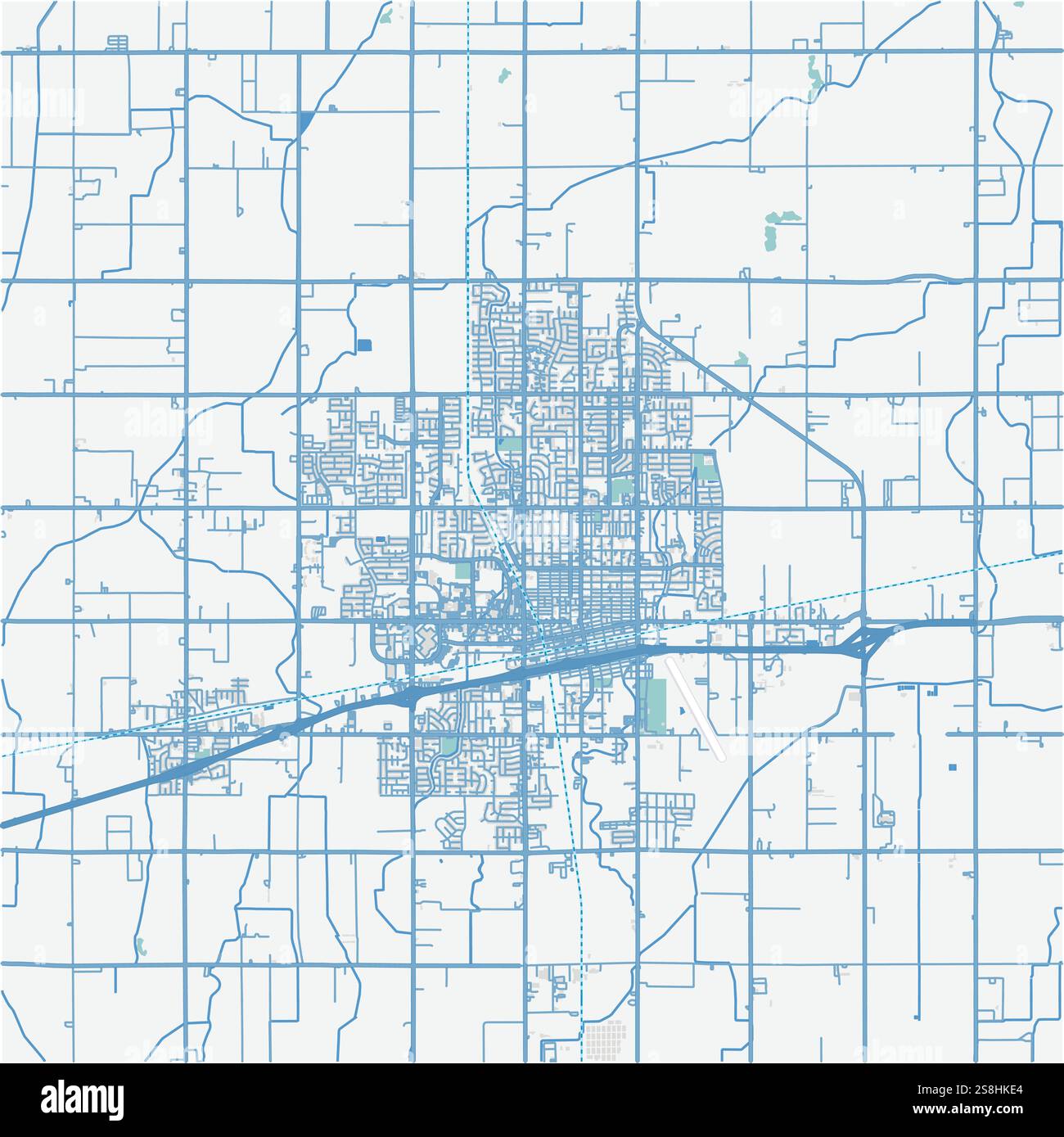 Map of hanford Stock Vector Images - Alamy